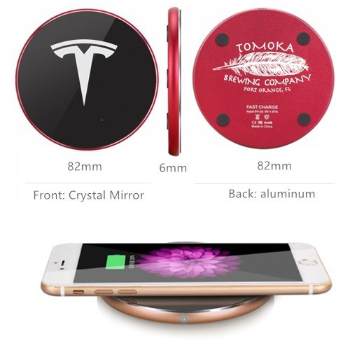 luminous wood wireless charging pad | Promotional light up wireless charger