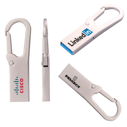 Promotional Kiner flash drive | Branded Carabiner Usb Stick | Event tech
